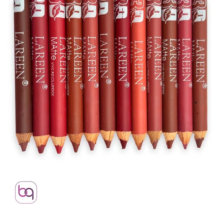 رژلب مدادی تراش دار پک 12 عددی اورجینال Lareen سری B